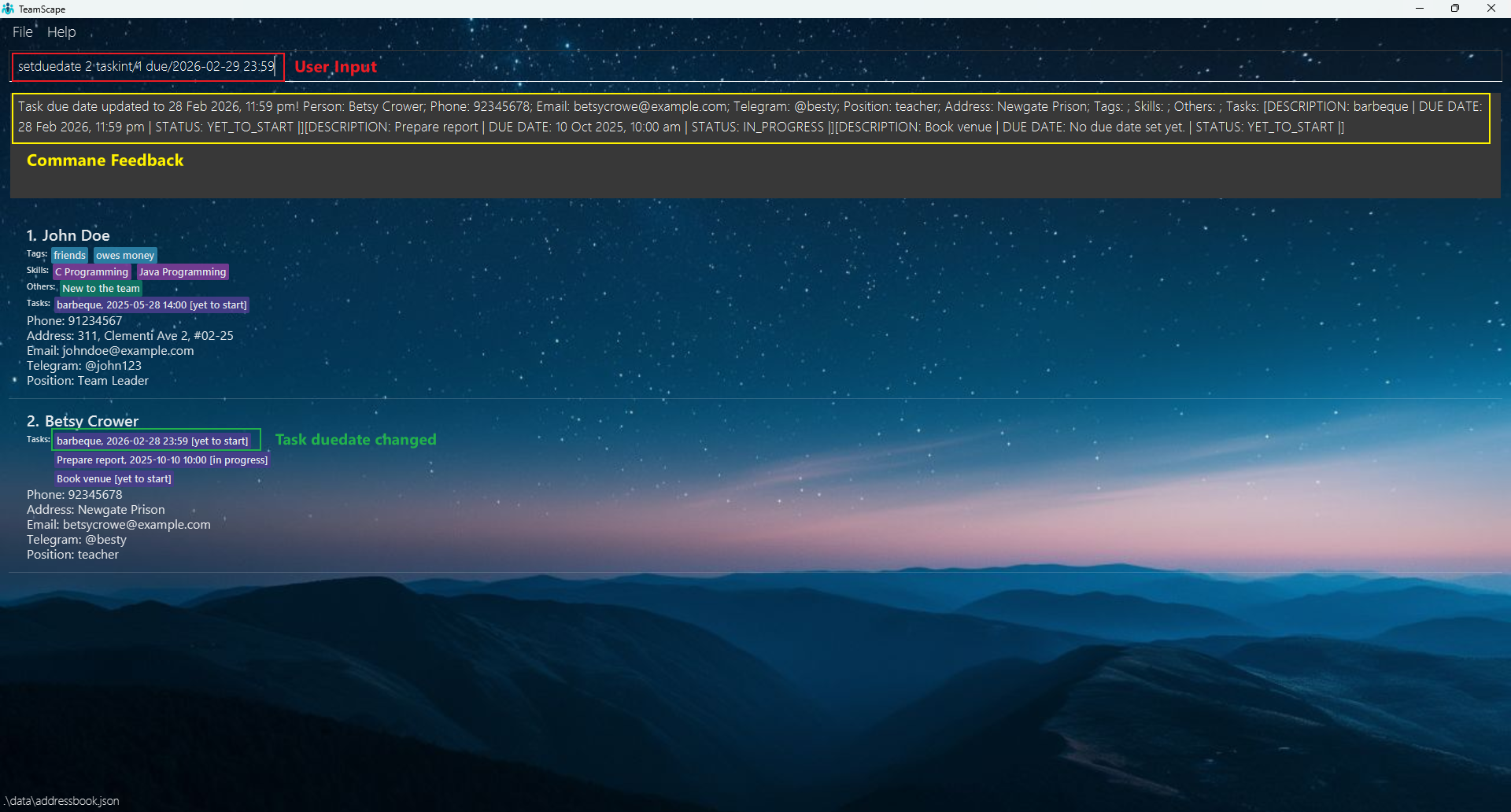 TeamScape - AddressBook Level-3