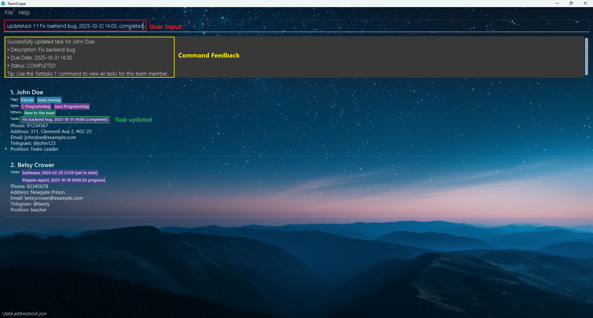 TeamScape - AddressBook Level-3